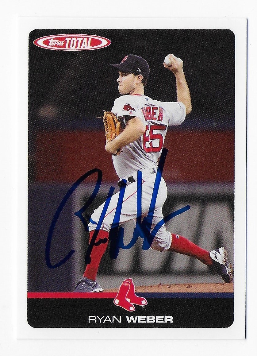 2019 TOPPS TOTAL 809 RYAN WEBER RED SOX YANKEES AUTOGRAPHED SIGNED BASEBALL CARD | eBay