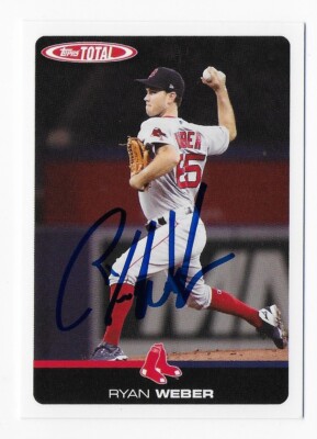 2019 TOPPS TOTAL 809 RYAN WEBER RED SOX YANKEES AUTOGRAPHED SIGNED BASEBALL CARD | eBay