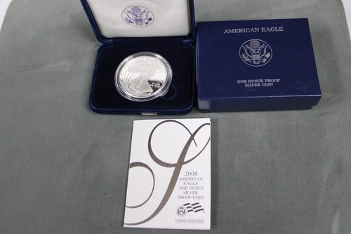2008 W SILVER AMERICAN EAGLE PROOF US Mint Box One Ounce .999 FINE Box/COA | eBay
