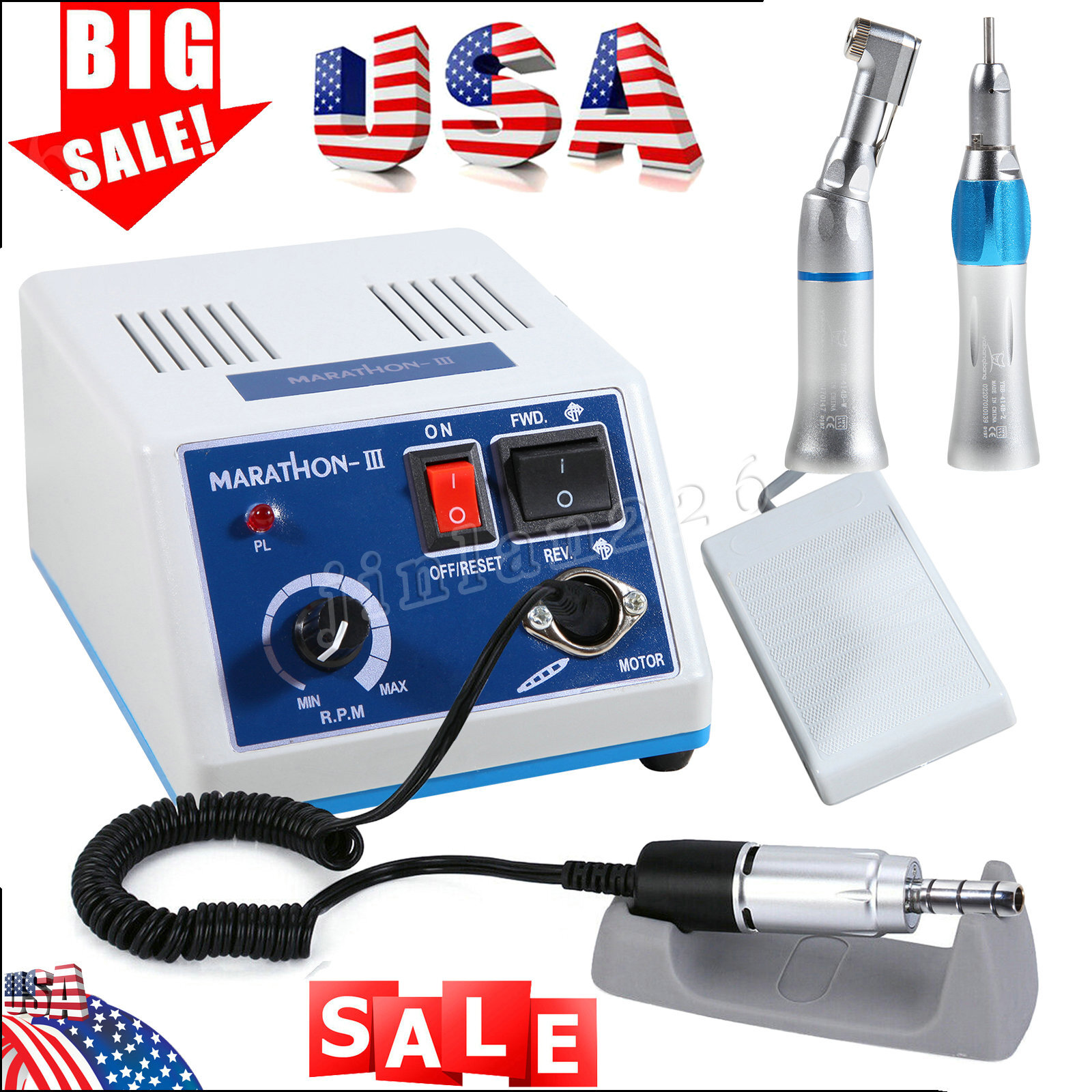 Dental Lab Marathon Electric Micromotor Polisher/Contra Angle/Straight ...
