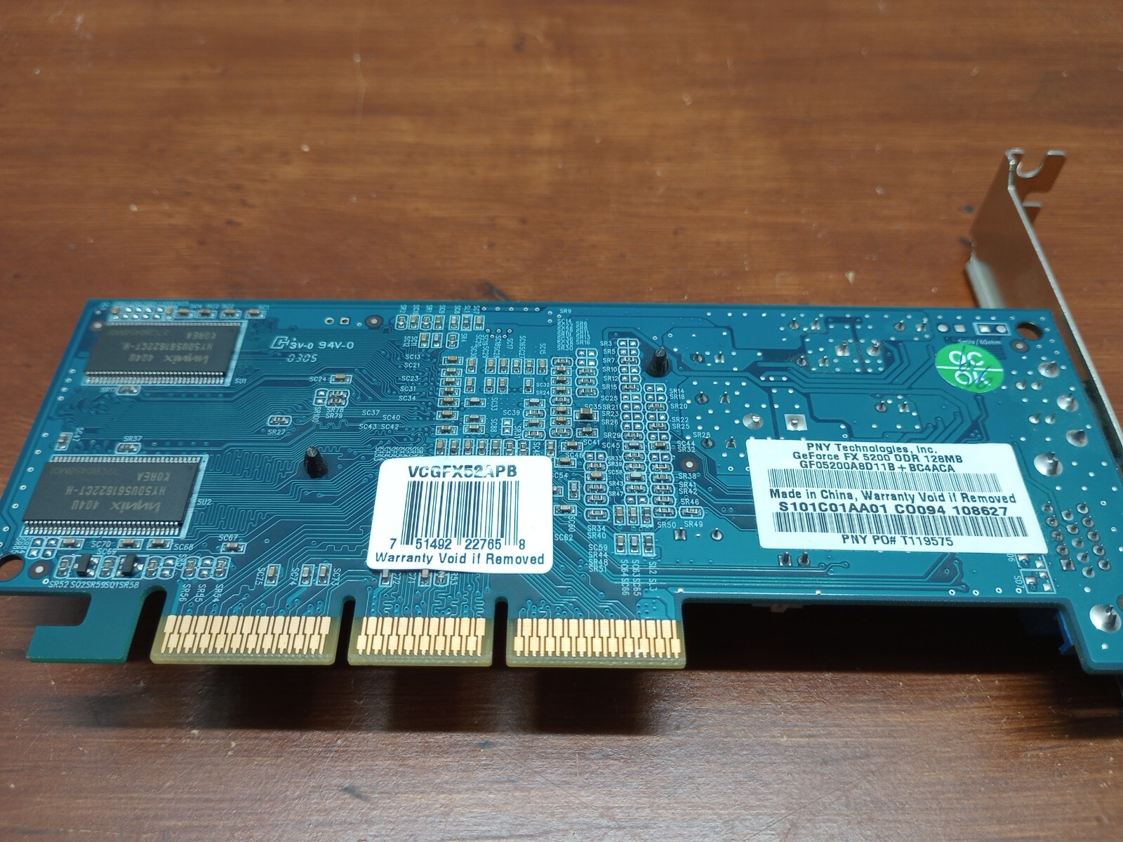 PNY VCGFX52APB GeForce Fx5200 DDR 128mb AGP Video Card for sale online ...