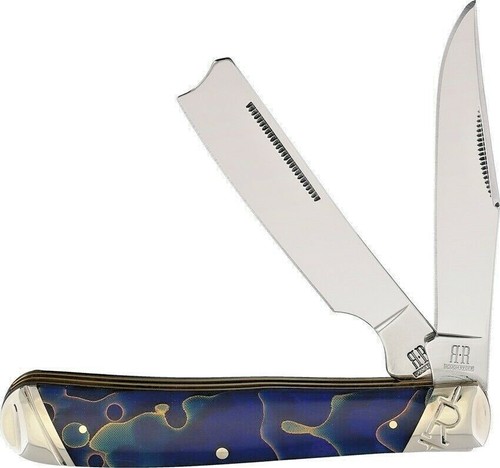 One Arm Razor Trapper pocket knife Celestial Series Rough Ryder knives ...