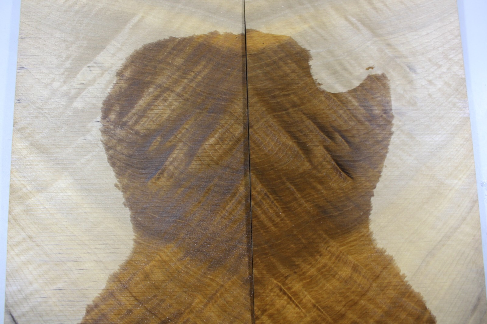 Figure Electric Guitar Top Flame Golden Phoebe Wood Set Luthier Supply ...