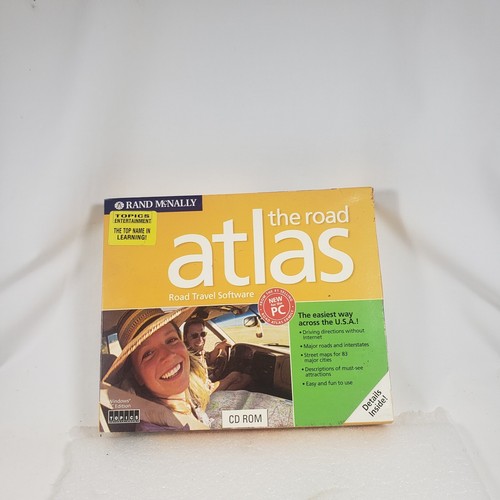 Rand McNally Road Atlas Road Travel Software 2002 CD ROM Windows Sealed ...