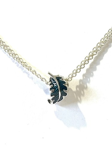 PANDORA Charm Sterling Silver ALE S925 BLUE CURVED FEATHER 792576C01 ...