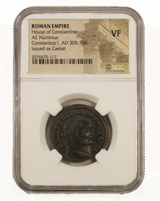 Roman AE1 of Constantius Chlorus 1st (AD 293-306) NGC(VF) Roman Coin ...