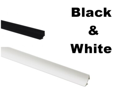 1 m/3.3 ft PVC Plastic Scotia Trim - Black/White, - Durable Moulding | eBay