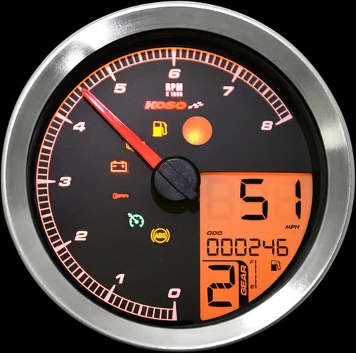 Koso Chrome Speedometer Tachometer for Harley Rocker C 08-10 | eBay