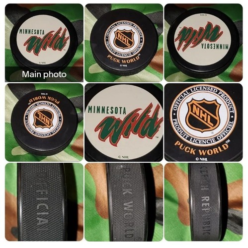 MINNESOTA WILD NHL LICENSED PUCK BY PUCK WORLD 🌎 MADE IN CZECH REBU.🇨🇿 ...