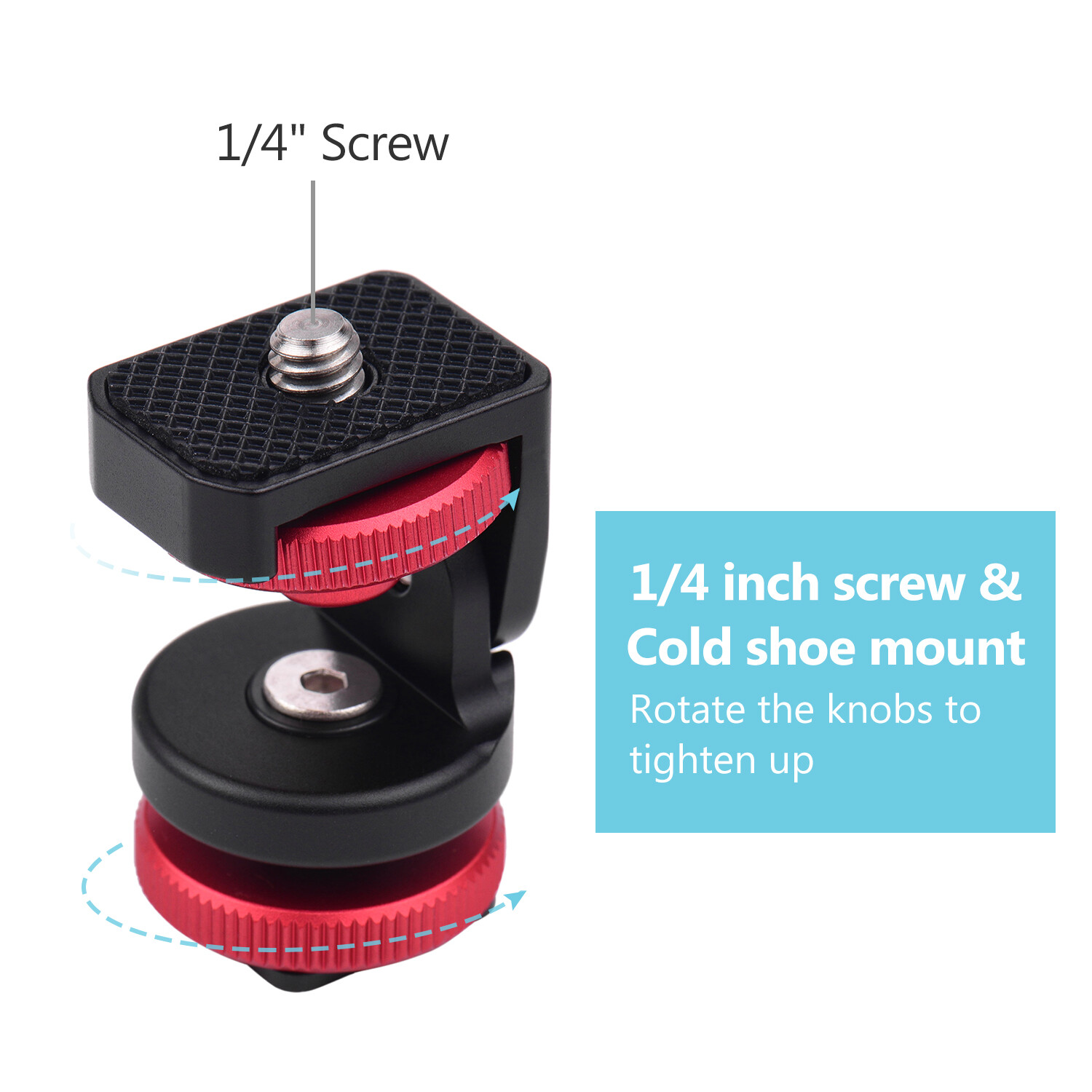 HS-01 Cold Shoe Mount Bracket Holder Alloy with 1/4 C9H4 | eBay