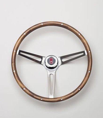 1957-93 OLDSMOBILE 15" WOOD STAINLESS STEERING WHEEL 442 CUTLASS ...