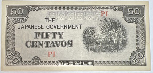 The Japanese Government Fifty Centavos 50 Banknote FREE SHIPPING lot ...