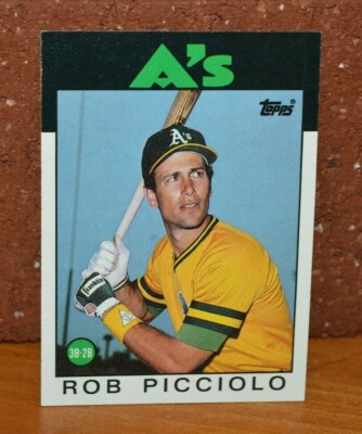 BASEBALL CARD TOPPS 1986 ROB PICCIOLO A's | eBay