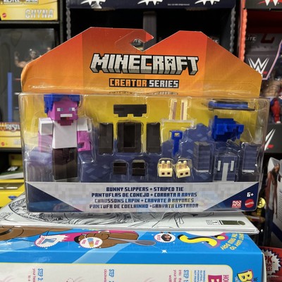 Minecraft Creator Series Bunny Slippers Striped Tie Customizable Figure ...