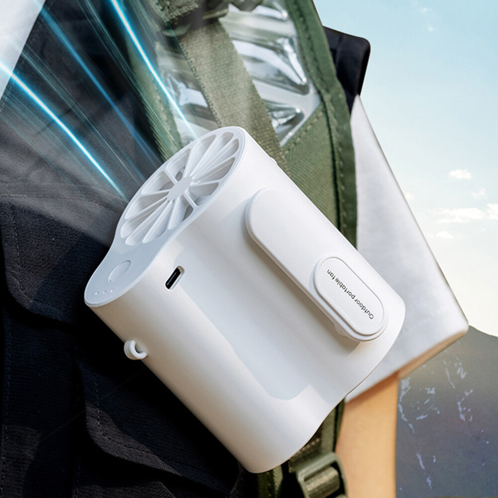 Portable Waist Fan with Night Light Waist Clip Fan for Camping Hiking ...