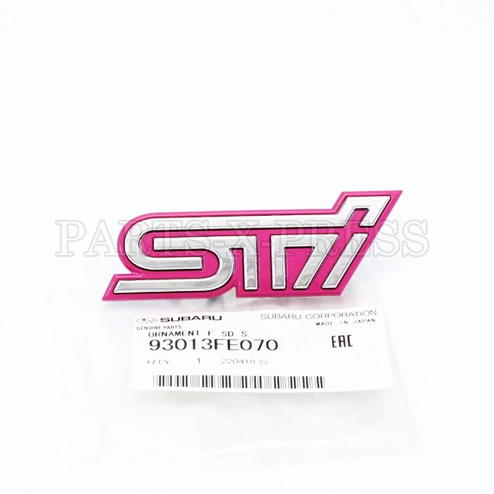 93013FE070 GENUINE OEM SUBARU IMPREZA WRX STI GRILLE PINK STI EMBLEM ...