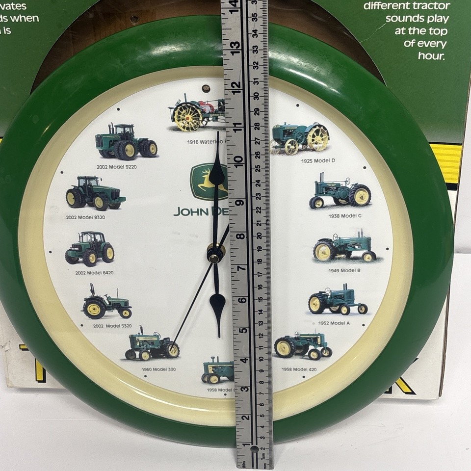 John Deere Tractor Clock Man Cave Advertisement Authentic READ ...