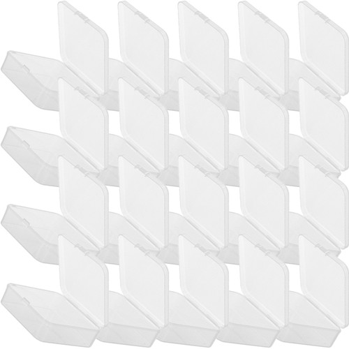 20 Pcs Small Plastic Box Craft Storage Boxes with Lids Clear Containers ...