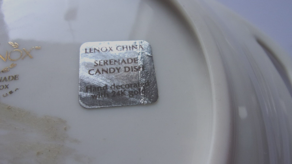 Vintage Lenox Serenade Candy Dish, Bird with Flowers, 24k Gold Trim ...