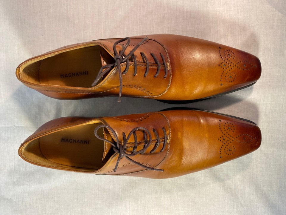 Magnanni Dress Shoes Men's Brown Leather Lace-up - US 13 | eBay