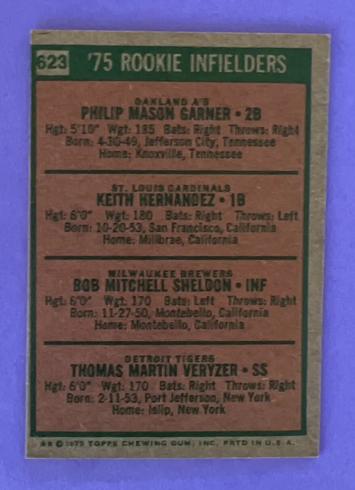 1975 Topps #623 Keith Hernandez Rookie Baseball Card RC EX NMT | eBay