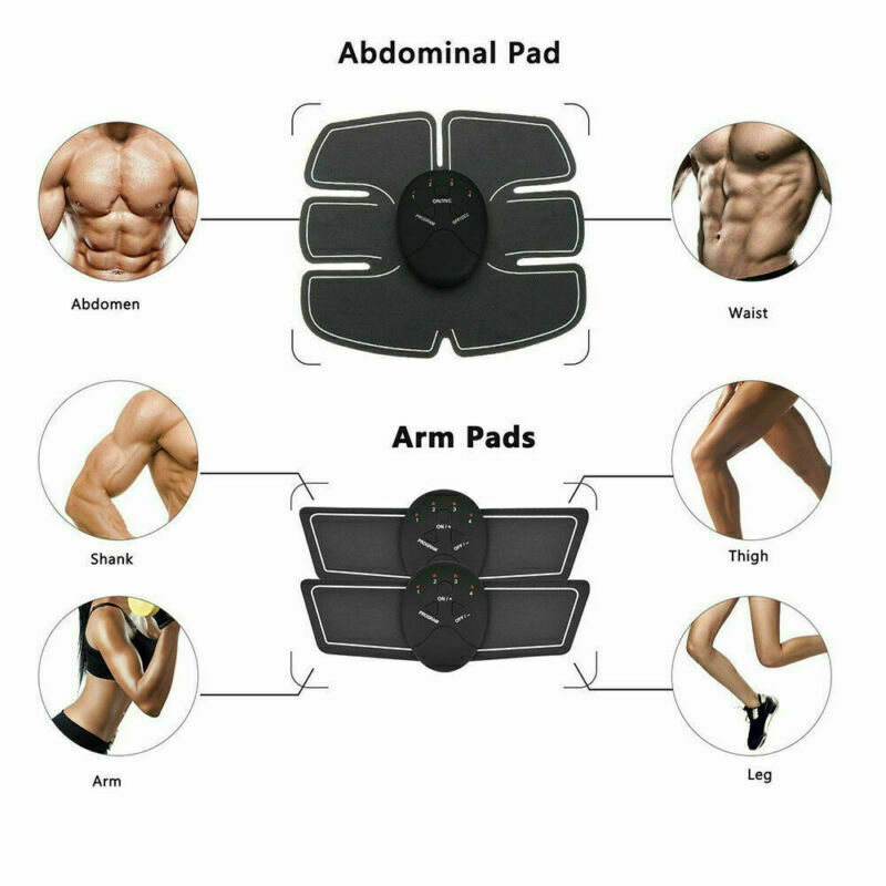 Electric Muscle Toner Machine ABS Toning Belt Simulation Fat Burner ...