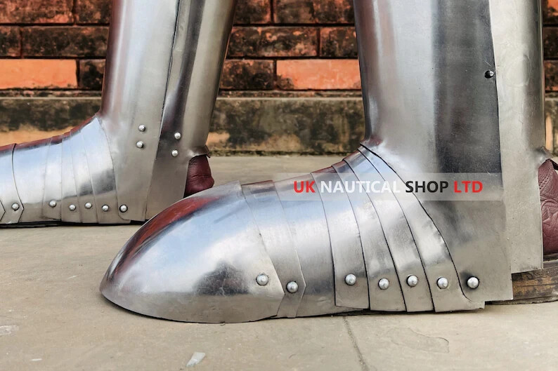 Gothic Armor Lag Set - Sabatons shoes Warrior - Larp Costume - Knight ...