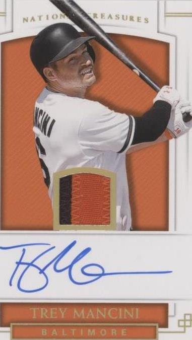 2018 Panini National Treasures - Material Ink Trey Mancini #MI-TM Holo ...