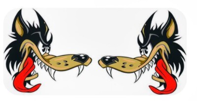 2-PACK LONE WOLF HOT ROD RAT FINK MOTORCYCLES TOOLS GUNS STICKERS | eBay