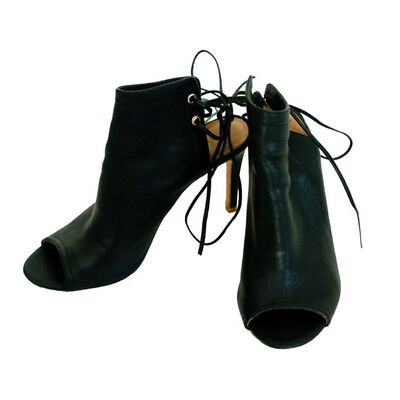 Joie Black Italian Leather Booties | eBay