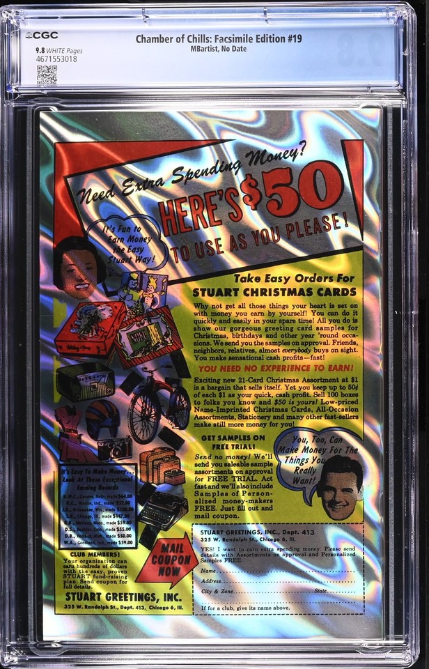 Chamber of Chills #19 Lee Elias Cover Art Pre-Code Horror Orange Foil ...