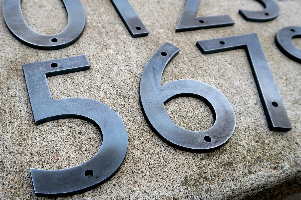 Modern Metal House Numbers