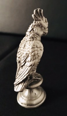Pewter COCKATOO Parrot Bird Silver Metal Figurine Figure Statue A | eBay