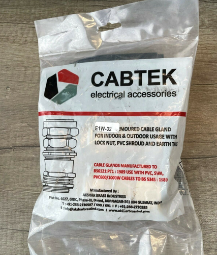 CABTEK Industriel Câble Blindé Glande Paquet De 2 - E1W-32 | eBay