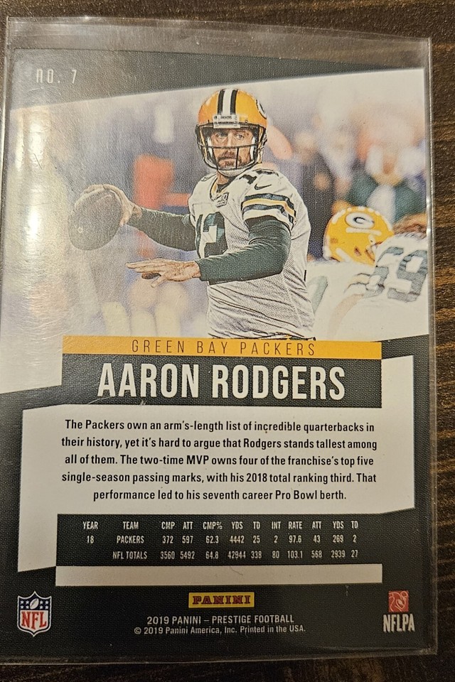 2019 Panini Prestige - #7 Aaron Rodgers | eBay