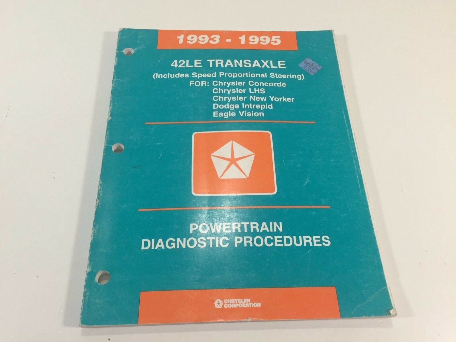 1993 - 1995 Chrysler 42LE Transaxle Powertrain Diagnostic Procedures ...