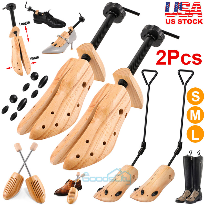 Wooden Boot Stretcher Adjustable Shoe Shaper Widener Expander Men Women ...