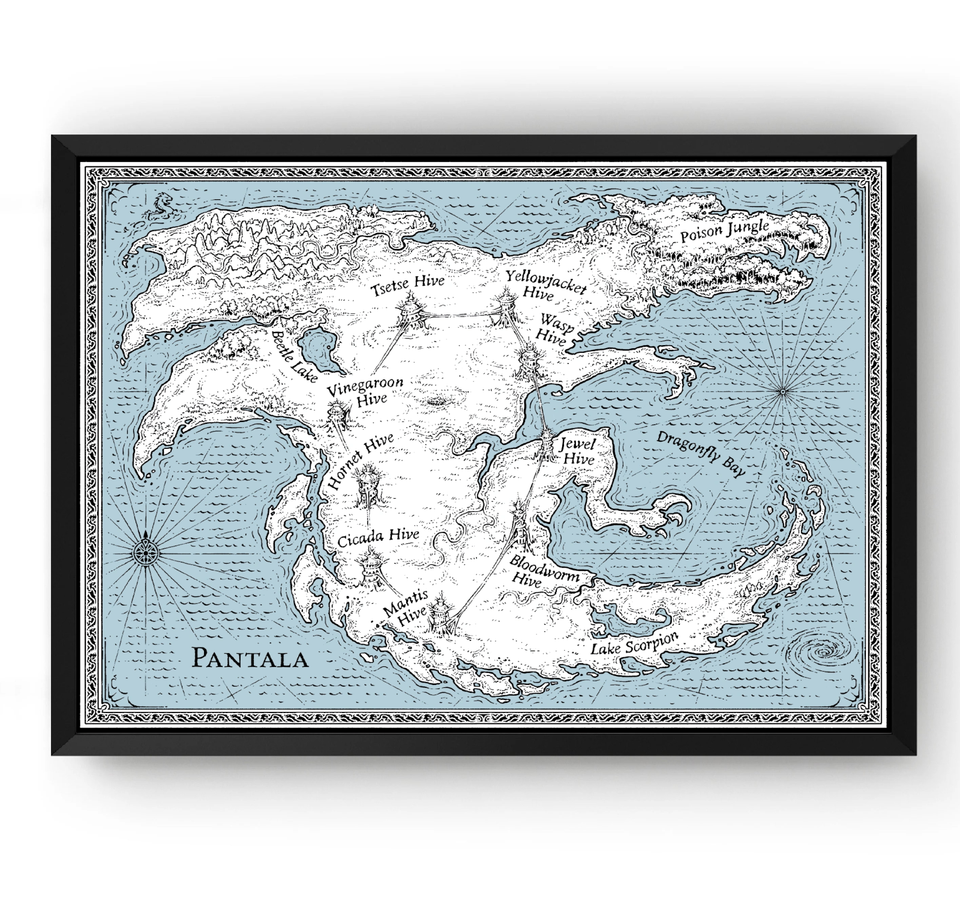 High quality poster of a Wings Of Fire Map Of Pyrrhia, Pantala | eBay