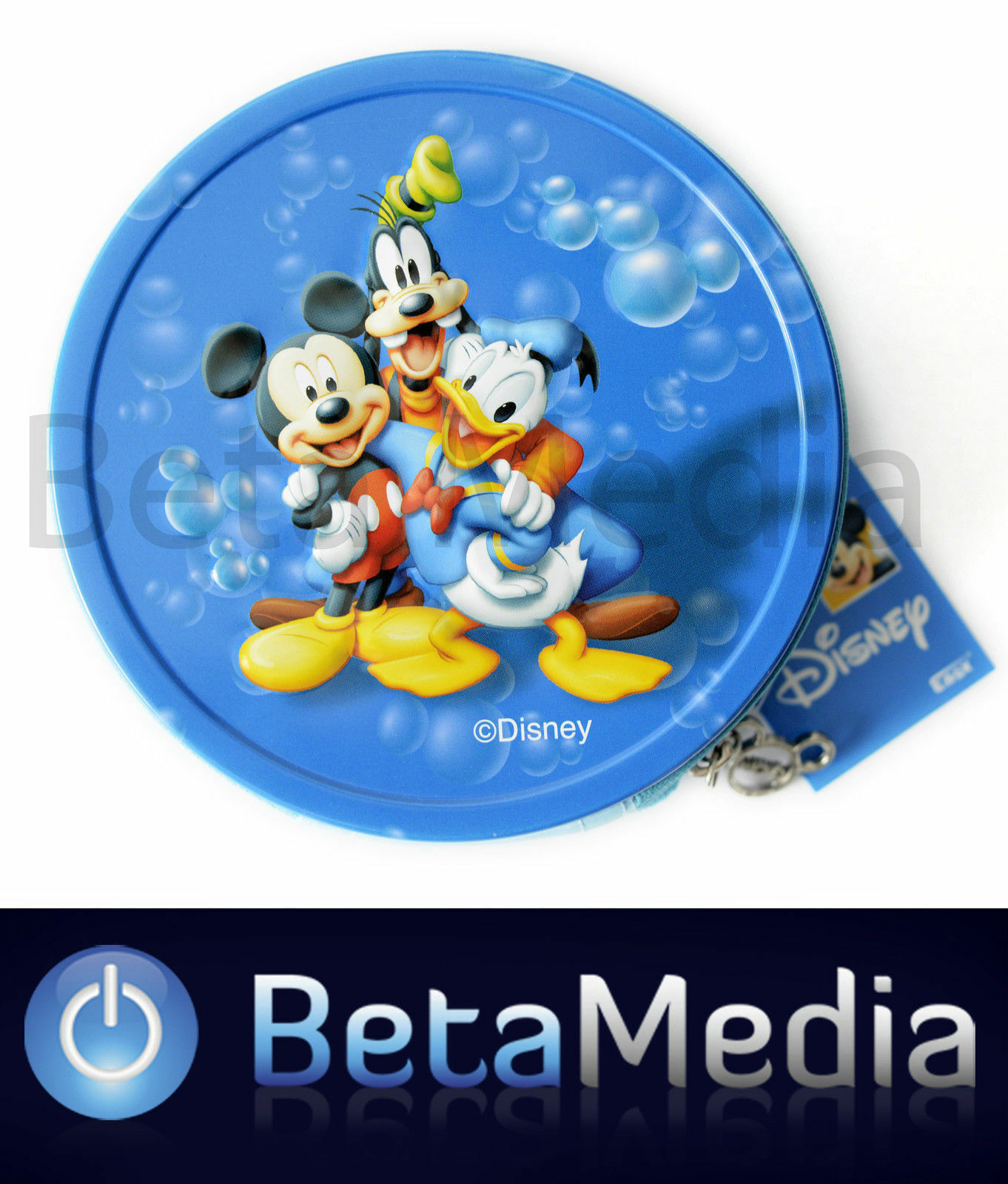 Disney Mickey Mouse & friends 2- CD / DVD Tin Storage Wallet Case Holds ...