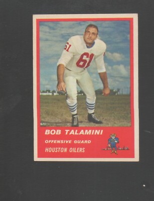 1963 Fleer Football Card #39 Bob Talamini-Houston Oilers Near Mint ...