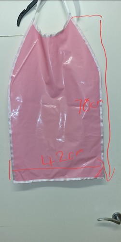 New Adult baby Sized pink 100% pvc sissy maid feeding bib large bib ...