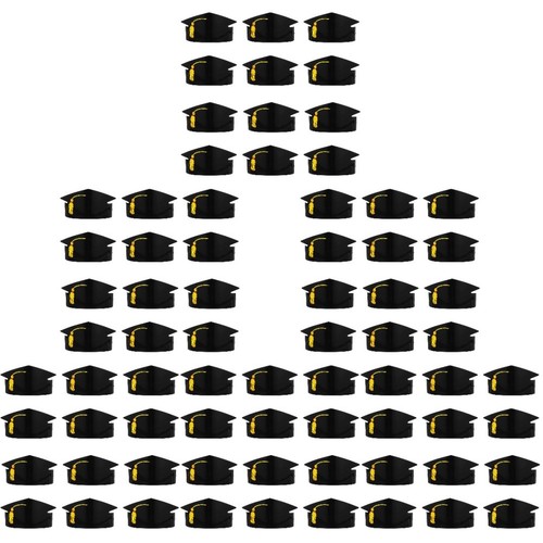 Set of 6 Graduation Hat Paper Party Favors DIY Hats Caps Decorations ...