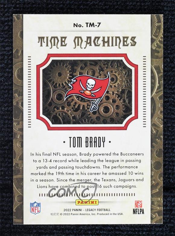 2022 Panini Legacy - Time Machines Blue #TM-7 Tom Brady, Tom Brady /50 ...