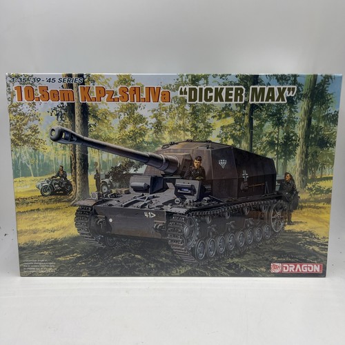 DRAGON 1/35 Model Kit # 6357 10.5cm K.Pz.Sfl.IVa "Dicker Max" NEW ...