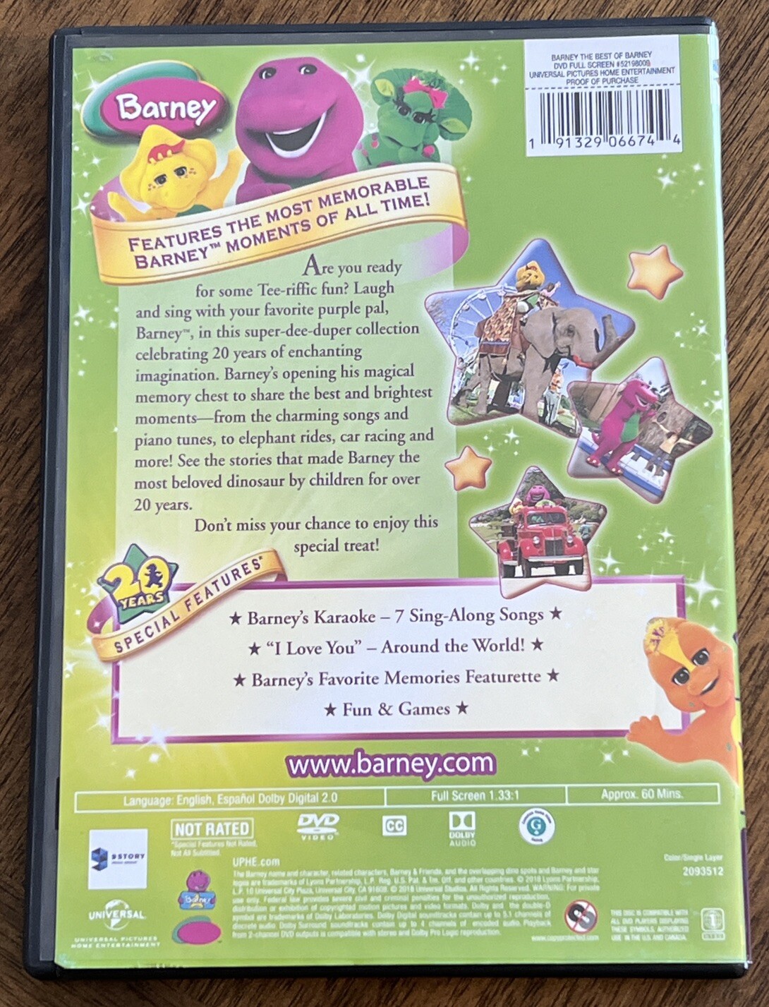 The Best Of Barney DVD 20 Years of Sharing Caring and Imagination 2008 ...