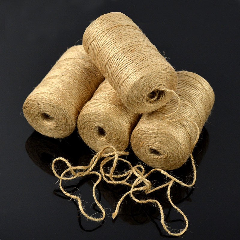 1 Roll Twisted Burlap Jute Twine Rope Natural Hemp Cord Sisal Ropes ...