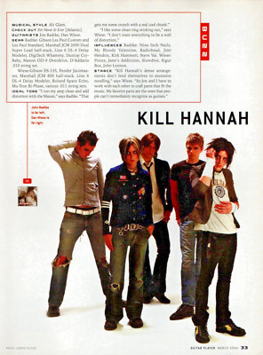 vtg 00s KILL HANNAH MAGAZINE PINUP PAGE Band 2004 For Never & Ever ...