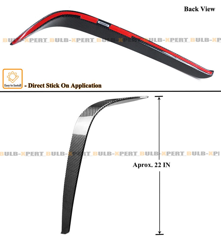 FOR 15-18 LEXUS RC F RCF REAL CARBON FIBER REAR BUMPER SIDE TRIM ...