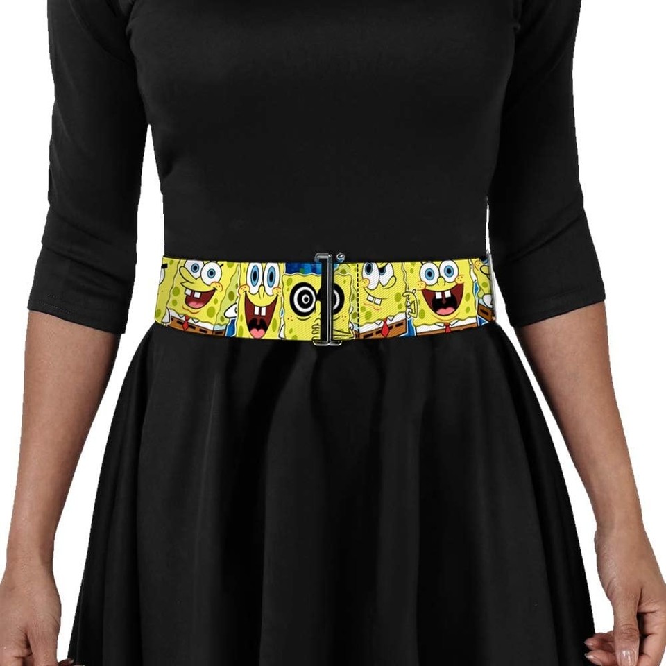 Cinch Waist Belt - Spongebob Expressions Stripe Blue - X-Lar (US IMPORT ...