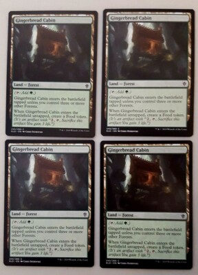 4x Gingerbread Cabin Mtg Magic the Gathering Throne of Eldraine NM ...